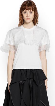 Comme Des Garçons Cotton Jersey and Tulle T-Shirt