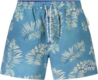 North Sails Homme, Maillots de bain, Multicolore, Taille: 2XL Boxer de bain à motifs avec détails océaniques