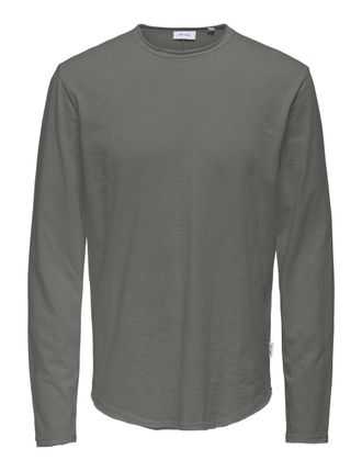 Only & Sons Herren Onsbenne Longy Ls Tee Vd Langarmshirt, Castor Gray, S