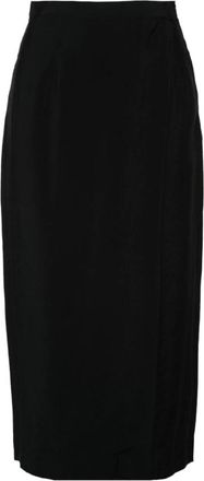 Gentryportofino Femme, Jupes, Noir, Taille: 36 FR Midi Skirt