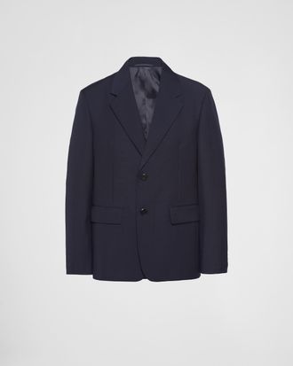 Prada Einreihige Jacke aus Wolle und Mohair