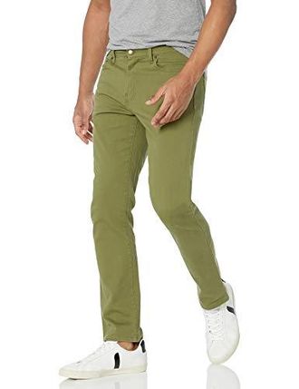 Amazon Essentials Jean Slim - couleurs abandonnées Homme, Vert Olive, 33W / 32L