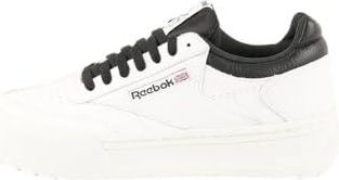 Reebok Chaussures de Tennis Club C Megacourt Unisexes, Craie Blanche Noire, 42.5 EU