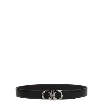 Ferragamo Hammered Leder Wendeg&uuml;rtel - - Accessories - Herren - Schwarzk - 115 CM