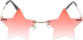 IFUNDOM Lunettes de Soleil sans Monture Unisexes &agrave; Verres D&eacute;grad&eacute;s Rouge Protection Anti-&Eacute;blouissement L&eacute;g&egrave;res et Confortables pour Soir&eacute;es Disco F&ecirc;tes Hallow