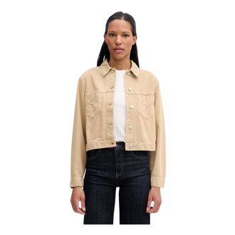Marc O'Polo Klassische Cropped Jeansjacke - - Jackets - Damen - Beige - M