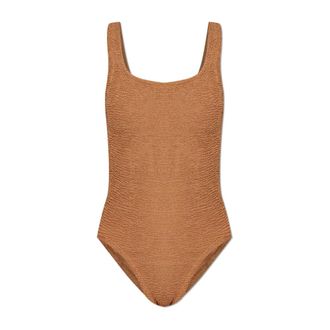 Hunza G Femme, Maillots de bain, Brun, Taille: ONE Size Coverage Square Neck Swim