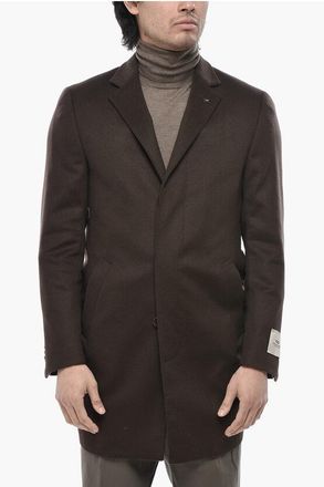 Corneliani CC COLLECTION Plain Wool and Cashmere Coat size 46