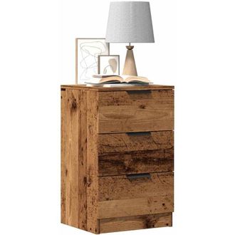 vidaXL Nachttische 2 Stk. Altholz-Optik 40x36x65 cm Holzwerkstoff Vidaxl
