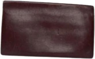 Cartier Porte-cartes didentit&eacute; vintage pr&eacute;-poss&eacute;d&eacute; - Femme - Pre-owned - Rouge - Taille: ONE Size