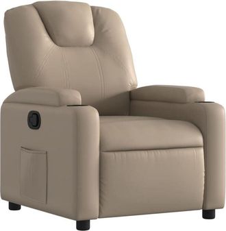 vidaXL Relaxsessel Cappuccino-Braun Kunstleder Vidaxl