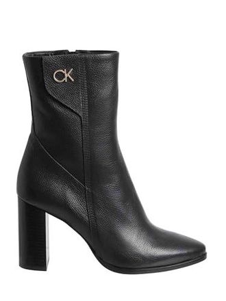 Calvin Klein Bottes pour Femme HW0HW01750 CUP HEEL ANKLE BOOT BEH CK BLACK Taille 38 EU