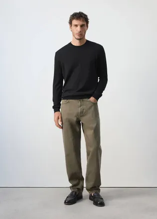 Mango Jean Bob regular-fit kaki - Homme - 38 - MANGO MAN
