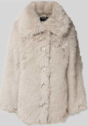 Only Regular Fit Webpelzmantel mit Brosche Modell ASHIA
