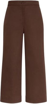 Calvin Klein Pantalon droit uni en coton m&eacute;lang&eacute;