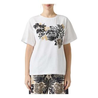 Ermanno Scervino T-Shirt mit Kristall-Detail - - Tops - Damen - Wei&szlig; - XL