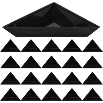 Hemobllo 30 St&uuml;ck Dreieckiges Strassstein Sortiertablett aus Kunststoff Stapelbarer Organizer f&uuml;r Perlen Diamantkunst und Schmuckzubeh&ouml;r Kompakte Bastel Aufbew