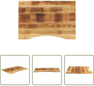 vidaXL vidaXL Massivholz - Schreibtischplatte mit Aussparung 100x60x2,5cm Massivholz Mango