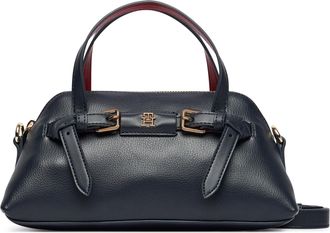 Tommy Hilfiger Handtasche Tommy Hilfiger Th Buckle Mini Tote AW0AW19034 Dunkelblau