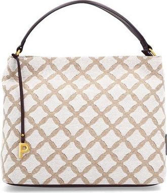 Picard CIRCULUS Sac à bandoulière pour femme en synthétique avec fermeture éclair, multicolore, grand format, pour le quotidien, marron, Taille unique