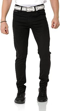 Cipo & Baxx Jean stretch pour homme - Coupe ajustée, Noir 820, 33W / 34L
