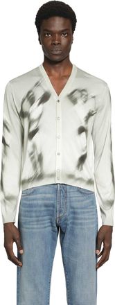 Versace Printed Silk-Knit Cardigan