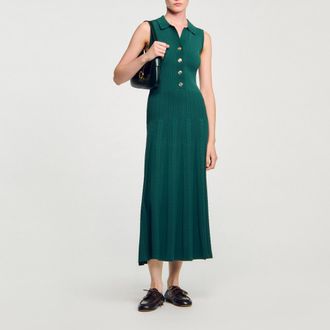 Sandro Strickkleid mit Polokragen