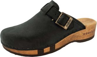 Woody Damen Erika Clog, Nero, Größe 42