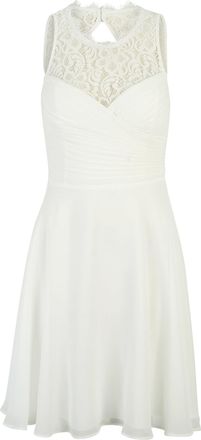 Vera Mont Damen Abendkleid mit Spitze 46, Rohwei&szlig;