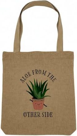 Fabulous Sac Shopping Tote Bag Aspect Lin - Aloe from the Other Side Plantes Aloe Vera Jardinage - Sac de Courses Toile Epaisse 360g Beige Naturel Cabas Port&eacute; 