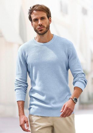 John Devin Strickpullover Pullover in modischen Farben aus Baumwollmischung
