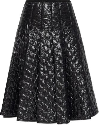 Moncler Femme, Jupes, Noir, Taille: 36 FR Jupe Midi Matelass&eacute;e &agrave; Carreaux