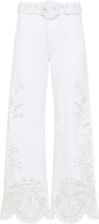 Farm Rio Farm Rio, Femme, Pantalons, Blanc, Taille: W27 Pantalon Boho Beauty Richelieu