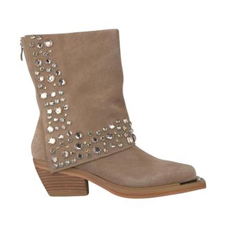 Alma En Pena Nieten Kn&ouml;chelstiefel - - Shoes - Damen - Beige - 36 EU