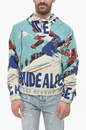 Rhude Leichter bedruckter Anorak mit gro&szlig;er aufgesetzter Tasche Rhude