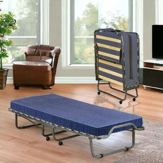 Talamo Italia Talamo Italia - Lit pliant Dabadian, Lit bébé avec 15 sommier à lattes, lit peu encombrant, 100% Made in Italy, 80x200h40 cm, matelas inclus