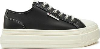 Tommy Jeans Sneakers aus Stoff Foxing EN0EN02714 Schwarz