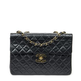 Chanel Crossbody Bags - Maxi Jumbo XL Flap - Gr. unisize - in Schwarz - f&uuml;r Damen