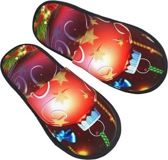 Generic Pantoufles De Maison Boule De No&euml;l Chaud Pantoufles De Voyage L&eacute;gers Chaussons Maison Pour Int&eacute;rieur Camping Automne L