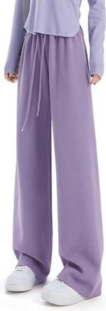 SHEKINI Pantalon Jogging Femme Large Pantalon Sport Décontracté Pantalons Taille Haute Fitness Training Yoga Élastique Sweatpants