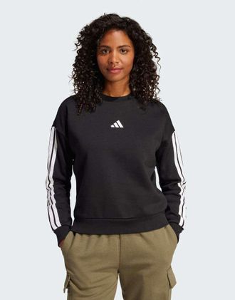 adidas adidas Performance - Essentials - Sweat en tissu &eacute;ponge &agrave; 3 bandes - Noir et blanc