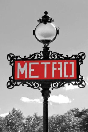 1art1 Paris XXL Poster Val DOsne Jugendstil Schild, Iéna Métro Station Plakat | Bild 120x80 cm