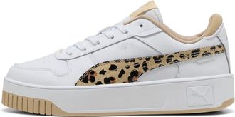 Puma Damen Carina Street Animal Flair Sneaker, Wei&szlig;-Toasted Almond Silver, 40.5 EU, Puma White Toasted Almond PUMA Silver, 41 EU