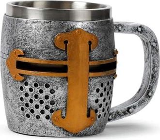 Puckator Dekorativer Krug - mittelalterlicher Ritter - Gold und Silber