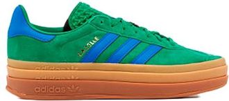 adidas Adidas Gazelle Bold W Baskets pour femme avec semelle en caoutchouc 3 couches, Vert/Couleur fournisseur/Vert, 6