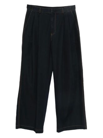 Juun.J jean à détails plissés - Bleu