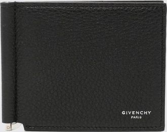 Givenchy Bifold-Portemonnaie von aus genarbtem Kalbsleder mit Geldklammer