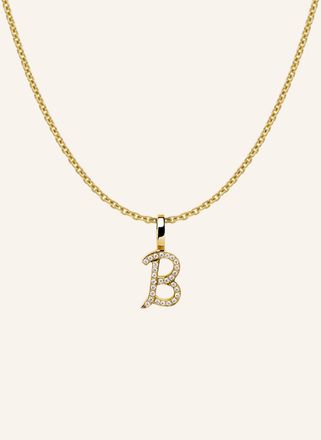 Cada Cada Kette Tiny Diamond Letter B gold