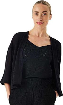 Garcia Cardigan en Tricot, Noir, XL Femme