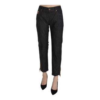 Plein Sud Femme, Jeans, Bleu, Taille: W27 Jean de tailleur court droit taille haute